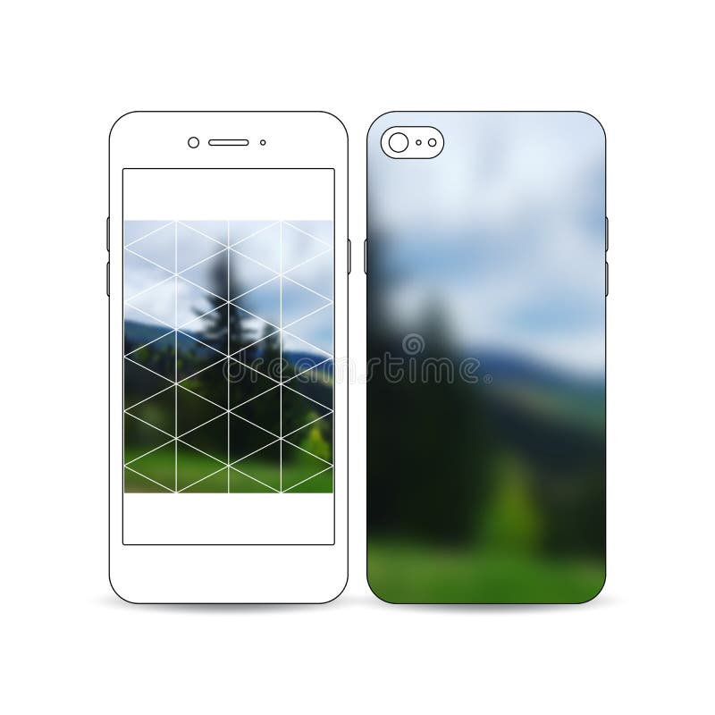 Mobile Smartphone with an Example of the Screen and Cover Design ...