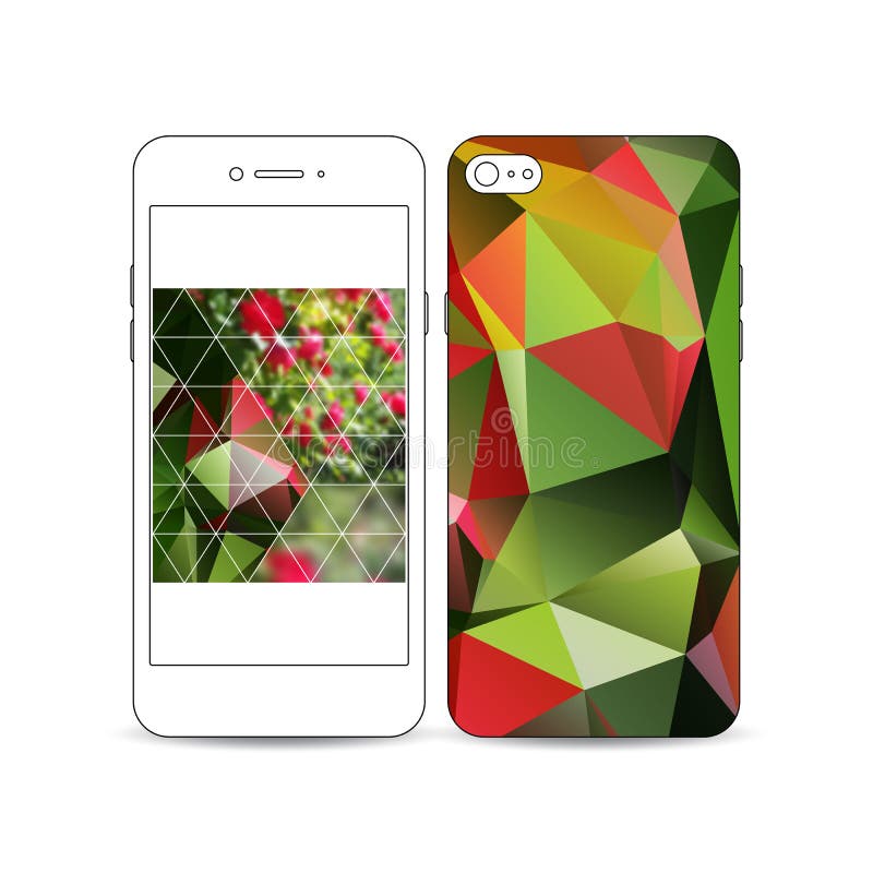 Mobile Smartphone with an Example of the Screen and Cover Design ...