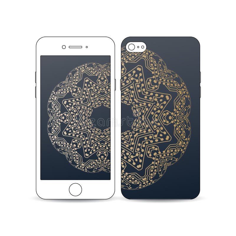 Mobile Smartphone with an Example of the Screen and Cover Design on ...