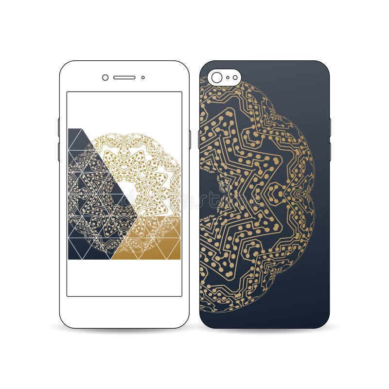 Mobile Smartphone with an Example of the Screen and Cover Design ...