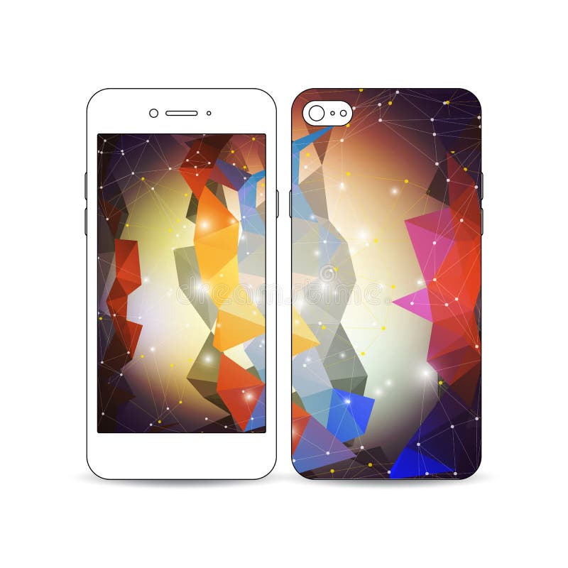 Mobile Smartphone with an Example of the Screen and Cover Design ...