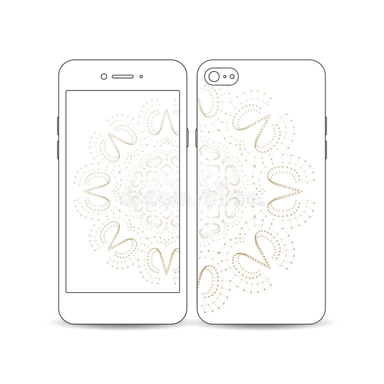 Mobile Smartphone with an Example of the Screen, Cover Design Isolated ...