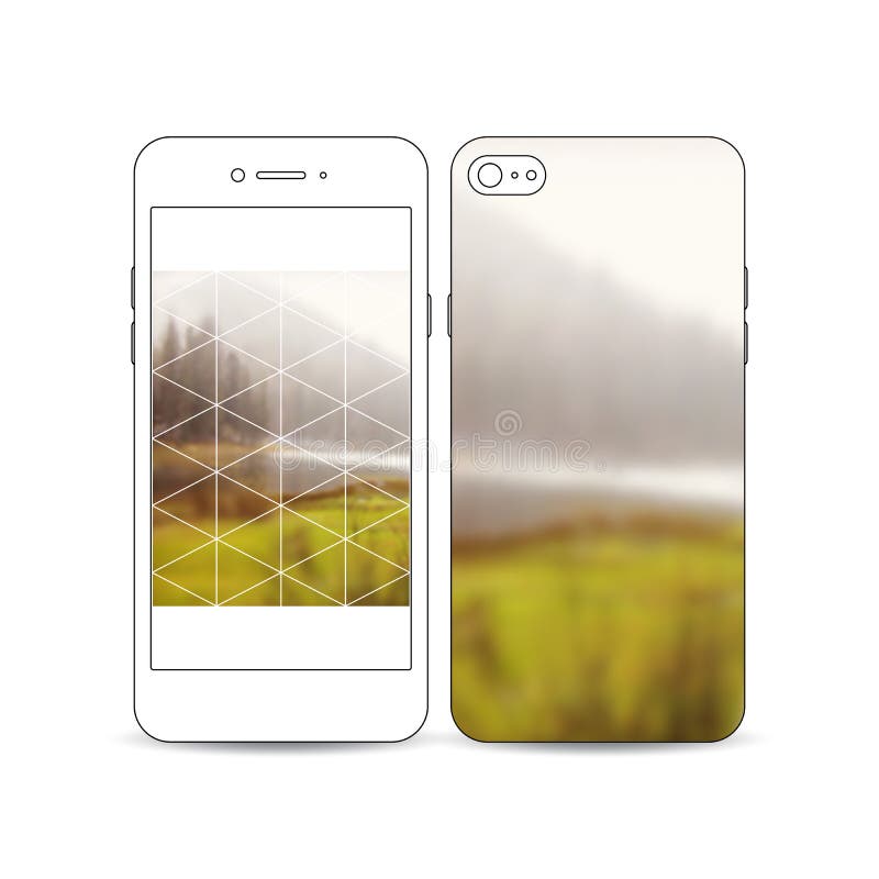 Mobile Smartphone with an Example of the Screen and Cover Design ...