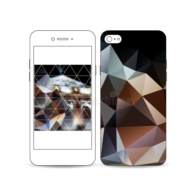 Mobile Smartphone with an Example of the Screen and Cover Design. Stock ...