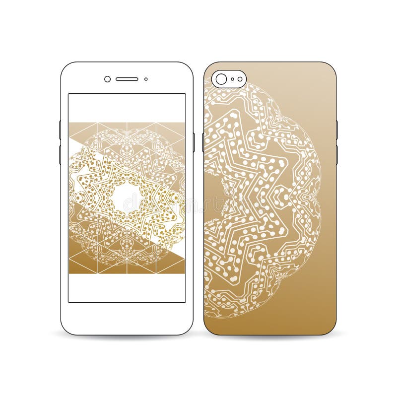 Mobile Smartphone with an Example of the Screen and Cover Design ...