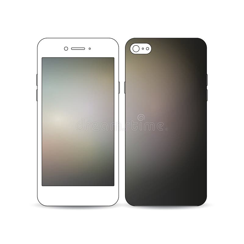 Mobile Smartphone with an Example of the Screen and Cover Design ...