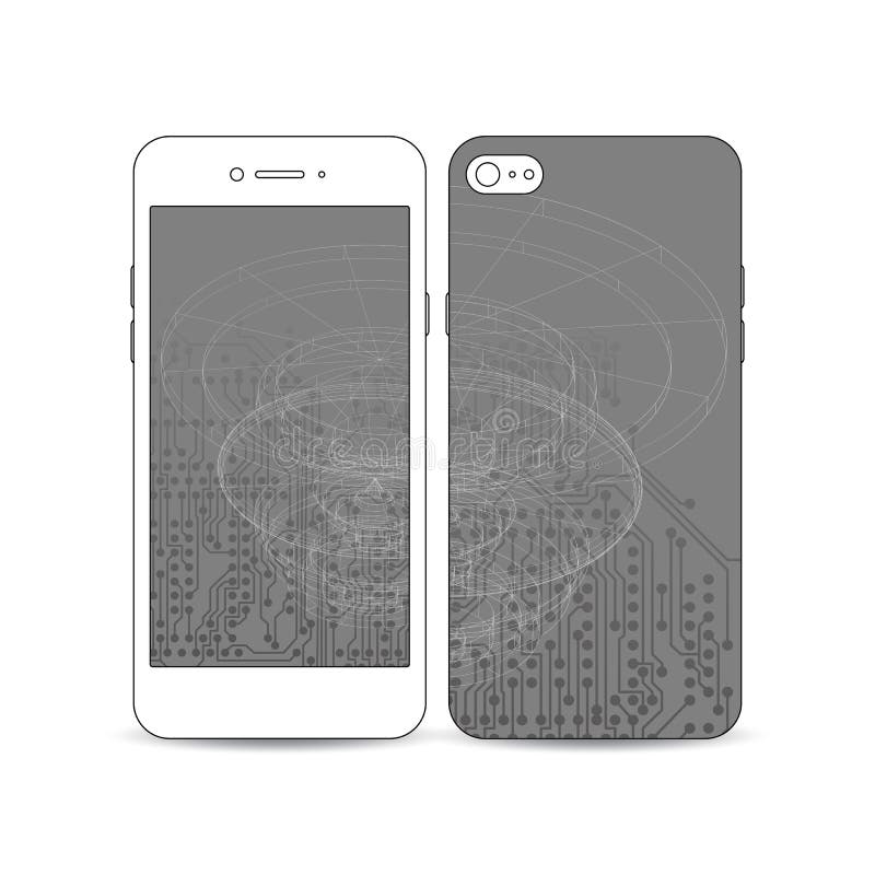 Microchip on Smartphone,cell Phone Illustration Stock Illustration ...