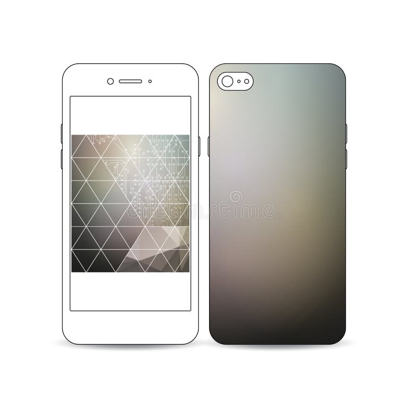 Mobile Smartphone with an Example of the Screen and Cover Design on ...