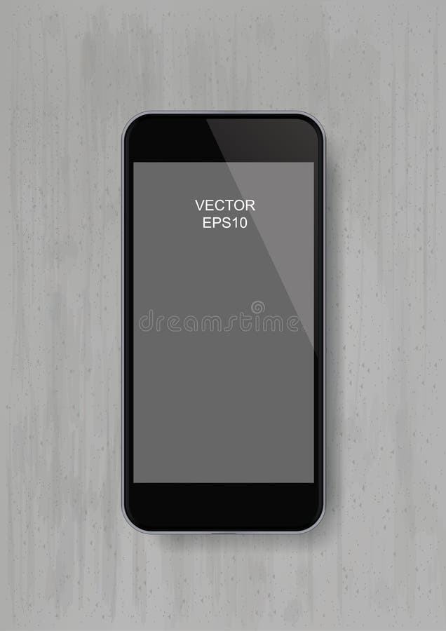 Mobile Smartphone on Grunge Concrete Texture Background with Blank ...