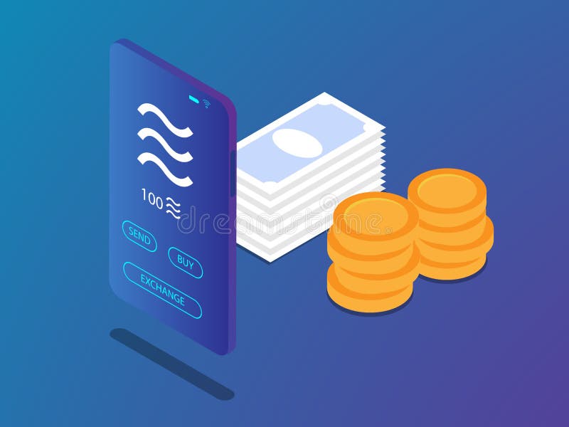 Mobile Smartphone with Libra Coin Editorial Photo - Illustration of ...