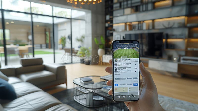 Mobile Smartphone is Shown with Apps on the Screen in Hand. Flagship ...