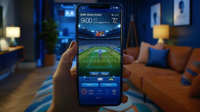 Mobile Smartphone is Shown with Apps on the Screen in Hand. Flagship ...