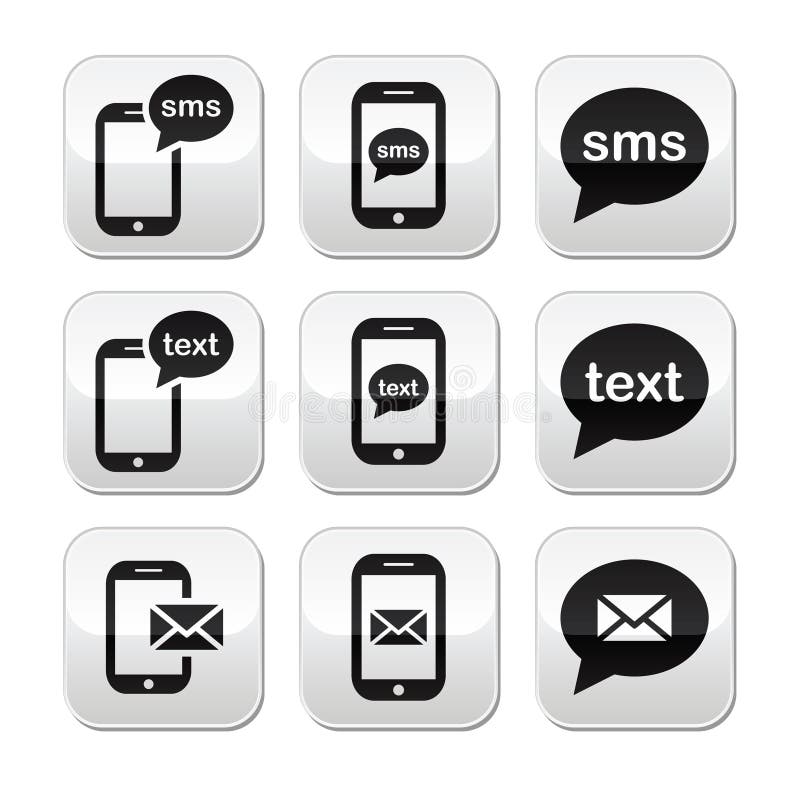 Contact Buttons Set - Email, Envelope, Phone, Mobi Stock Vector ...
