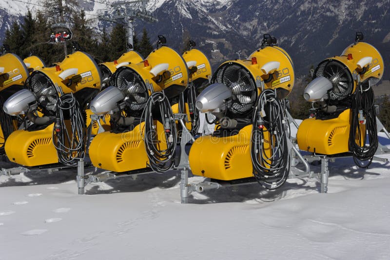 Mobile Snow Cannons editorial image. Image of mobile - 18790510