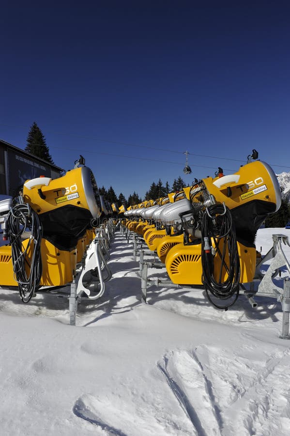 Mobile Snow Cannons editorial stock image. Image of snow - 27992189