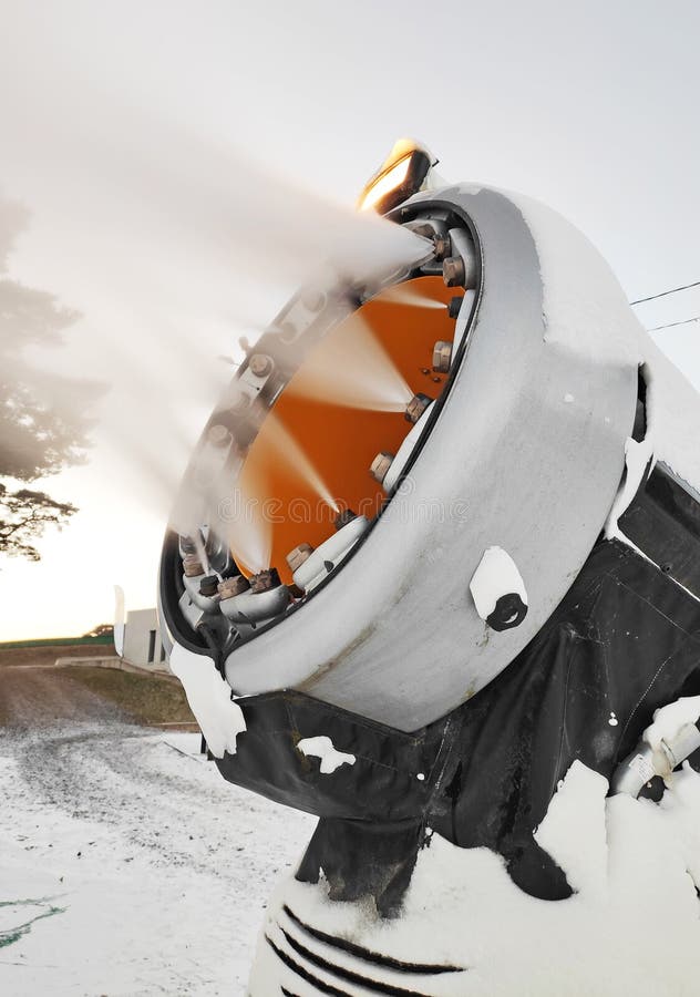 Mobile snow gun stock image. Image of resort, freeze - 204581073