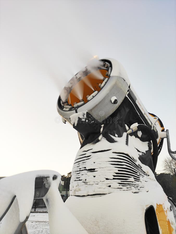 Mobile snow gun stock photo. Image of snow, preparation - 204581104