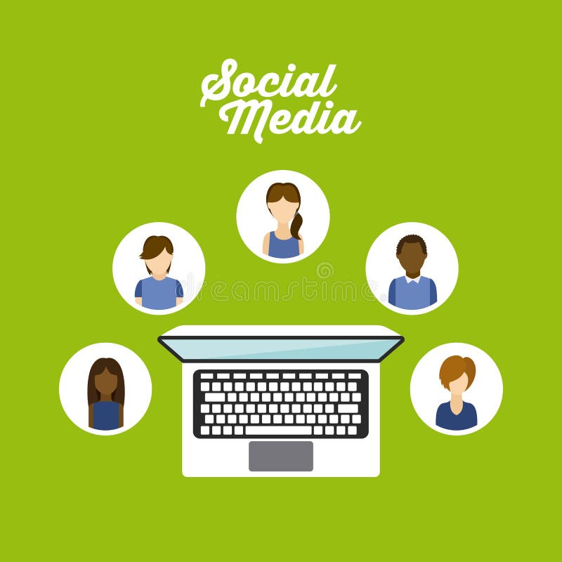 Mobile social media design stock illustration. Illustration of network ...