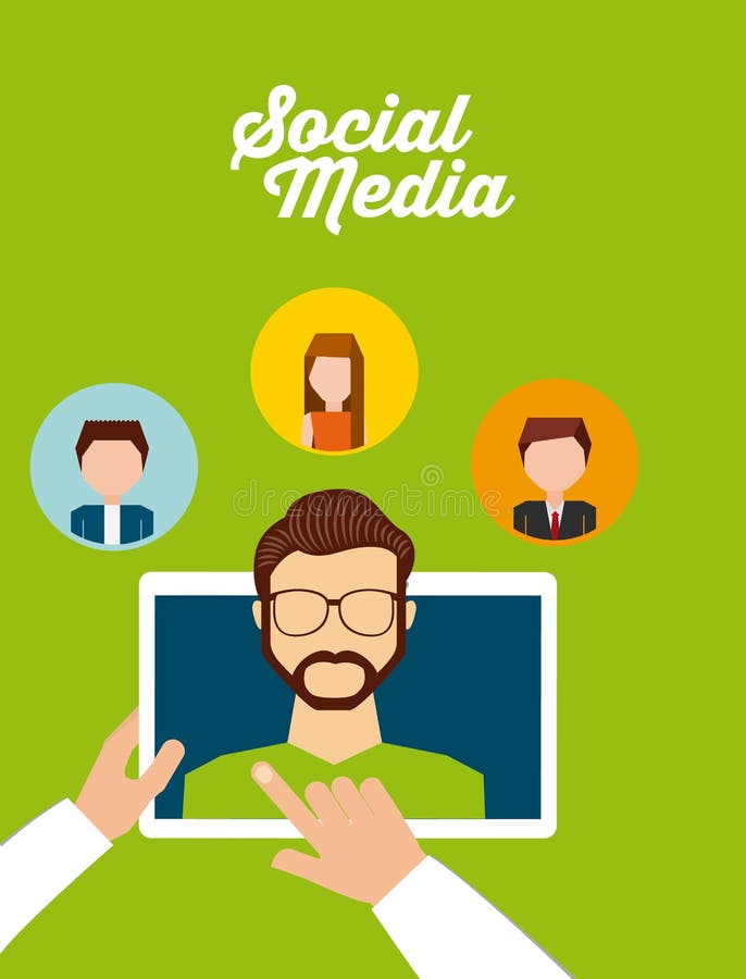 Mobile social media design stock illustration. Illustration of backdrop ...