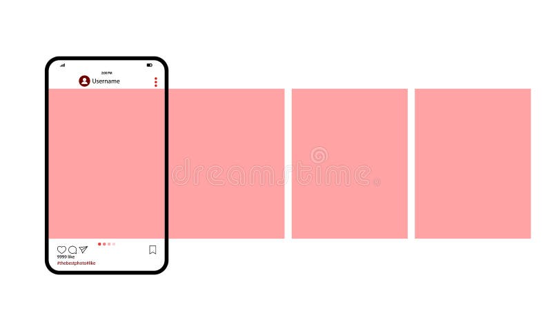 Mobile Social Network Application Screen Mockup or Network Messenger ...