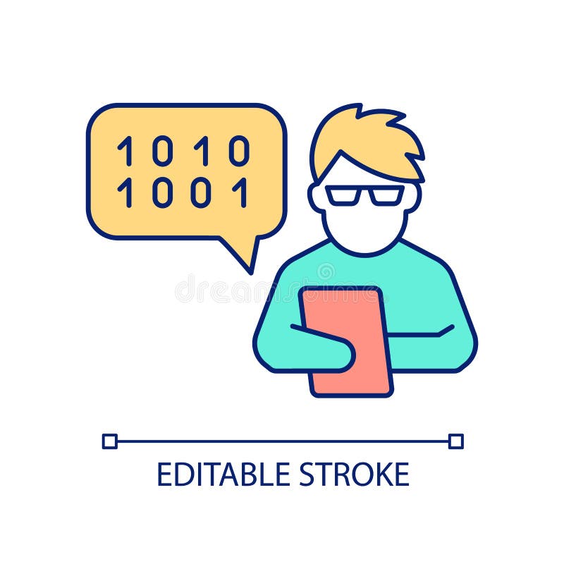 Mobile Software Specialist RGB Color Icon Stock Vector - Illustration ...