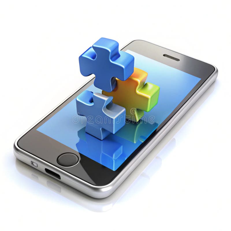 Mobile Solution 3D Illustration Stock Illustration - Illustration of ...