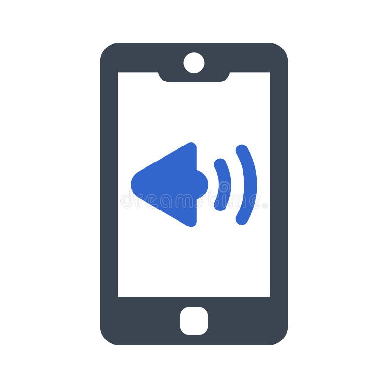 Mobile Sound icon stock vector. Illustration of mobile - 212679836