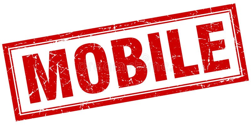 Mobile stamp stock vector. Illustration of texture, mobile - 125008888