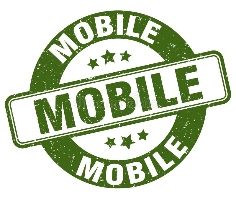 Mobile Stamp. Mobile Label. Round Grunge Sign Stock Vector ...