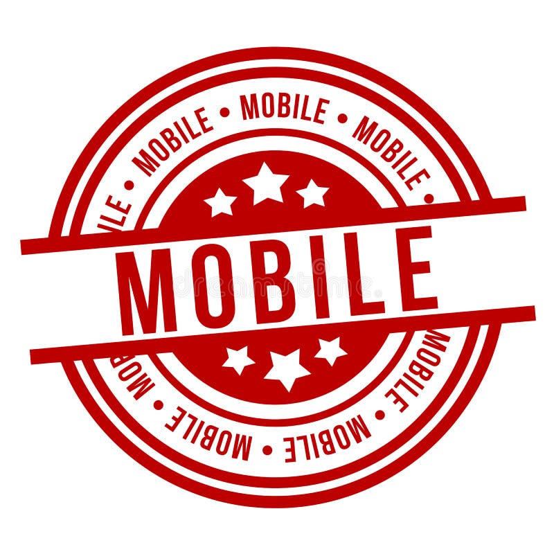 Mobile Stamp Badge. Eps 10 Vector Stock Vector - Illustration of ...