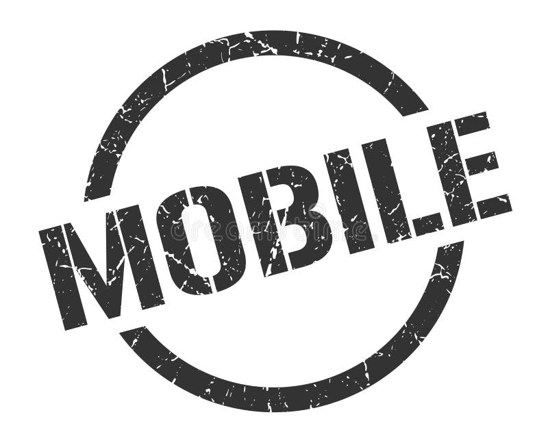 Mobile stamp stock vector. Illustration of mobile, insignia - 136944343