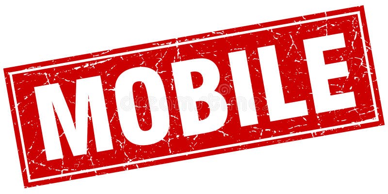 Mobile stamp stock vector. Illustration of stamp, rubber - 125216537