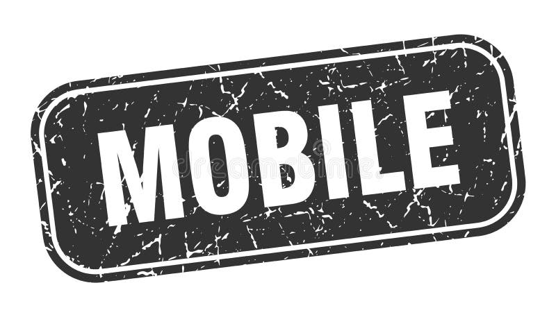 Mobile stamp stock vector. Illustration of sign, scratched - 136960947