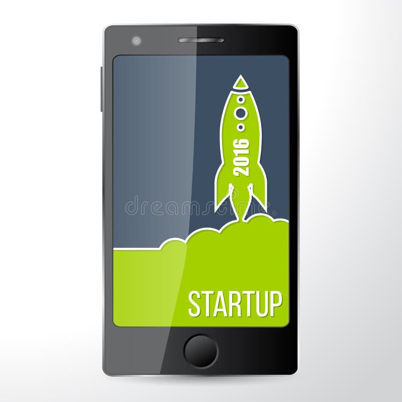 Mobile start up app stock vector. Illustration of symbol - 65425015