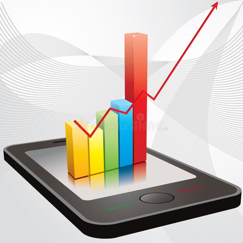 Mobile statistic stock illustration. Illustration of mobile - 16801380