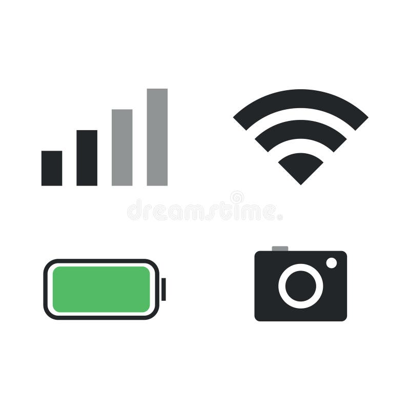 Mobile Phone Bar Status Icon Stock Illustrations – 1,850 Mobile Phone ...
