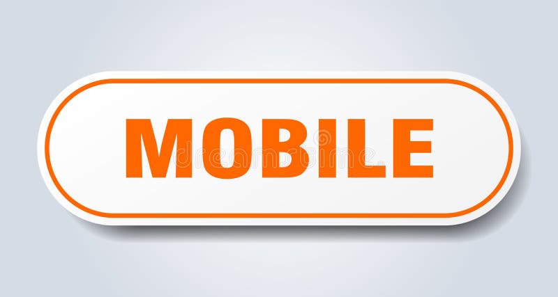 Mobile sticker. stock vector. Illustration of label - 197144422