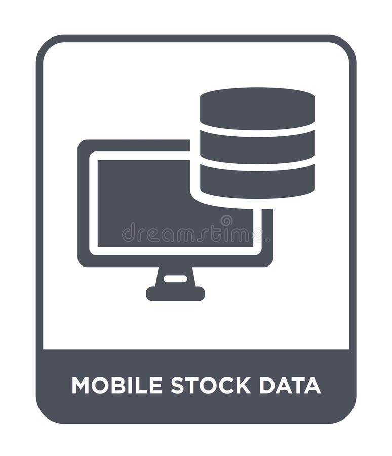Mobile Stock Data Icon in Trendy Design Style. Mobile Stock Data Icon ... Mobile Stock Data Icon in Trendy Design Style. Mobile Stock Data Icon ...