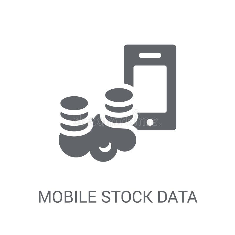 Mobile Stock Data Icon. Trendy Mobile Stock Data Logo Concept on Stock ...