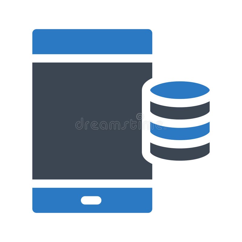 Mobile Storage Flat 3d Isometric Business Technology Server Stock ...