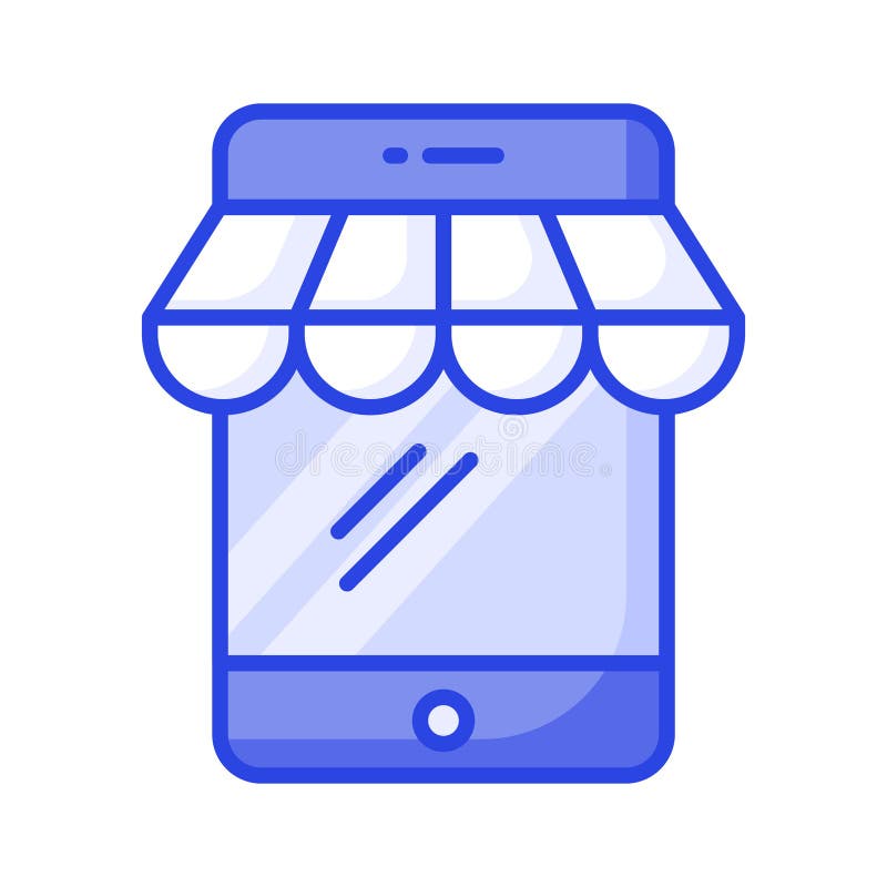 Mobile Store Vector Design, Online Shopping Concept Vector Stock Vector ...