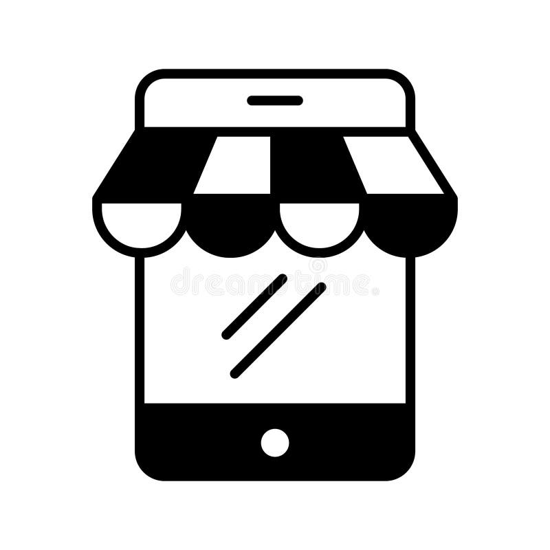 Mobile Store Vector Design, Online Shopping Concept Vector Stock Vector ...