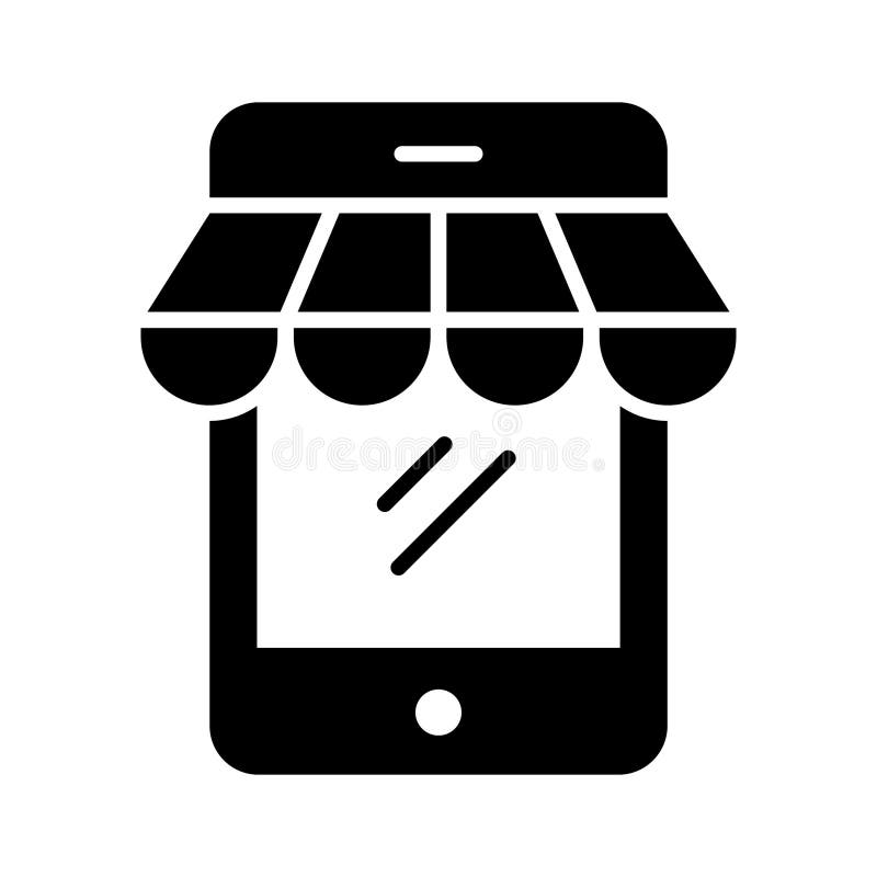 Mobile Store Vector Design, Online Shopping Concept Vector Stock Vector ...