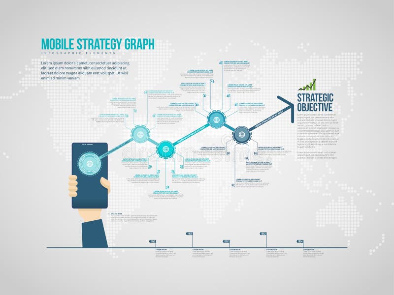 Mobile Strategy Graph Infographic Stock Vector - Illustration of ...