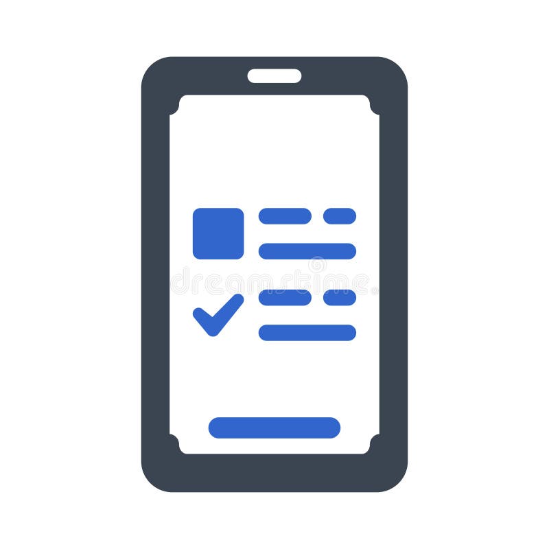 Mobile survey icon stock vector. Illustration of vector - 270877379