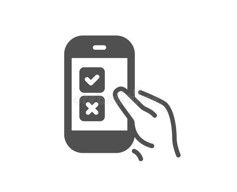 Mobile Survey Icon. Select Answer Sign. Vector Stock Vector ...