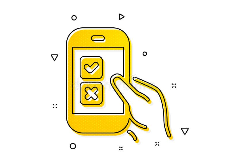 Mobile Survey Icon. Select Answer Sign. Vector Stock Vector ...