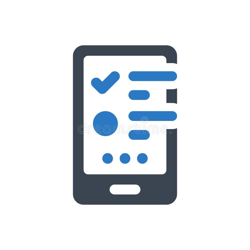Mobile survey icon stock vector. Illustration of list - 262612652