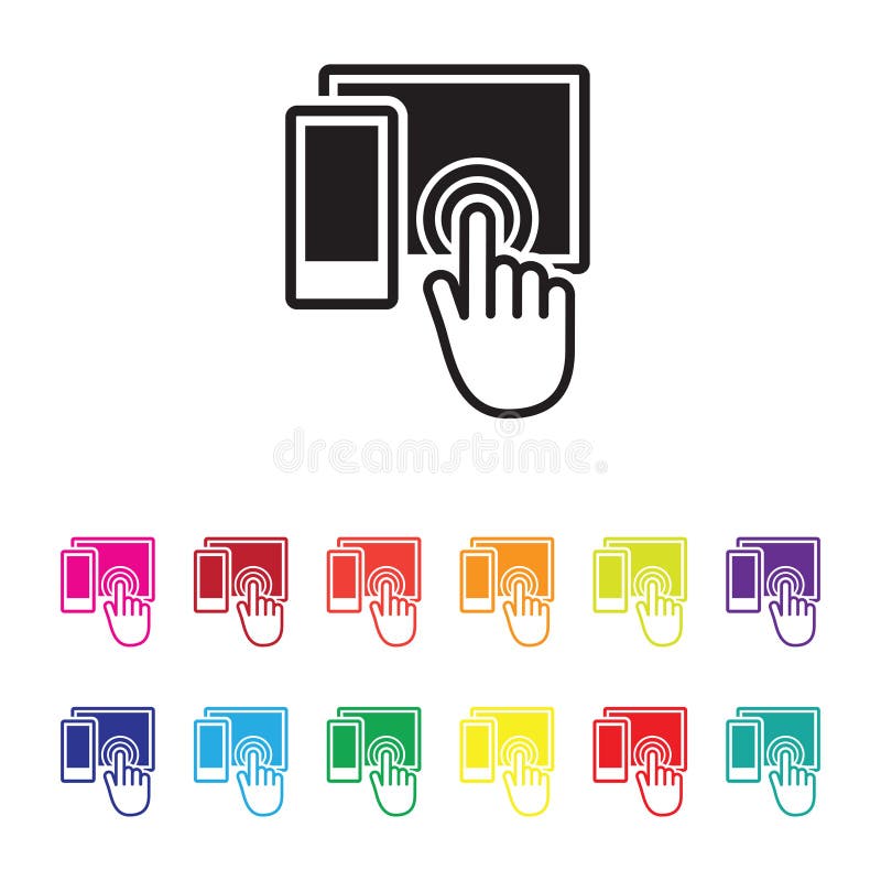 Tablet and Cell Phone Battery Charging Icon Stock Vector - Illustration ...