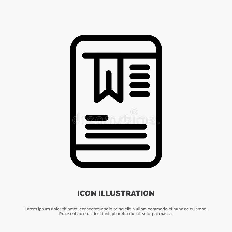 Mobile, Tag, OnEducation Line Icon Vector Stock Vector - Illustration ...